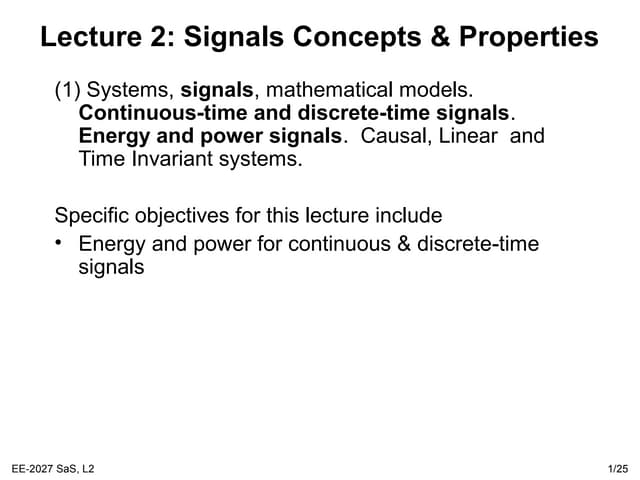 Representation of signals | PPTX