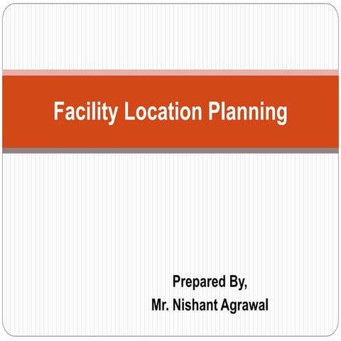 Facility Location Planning | PPT