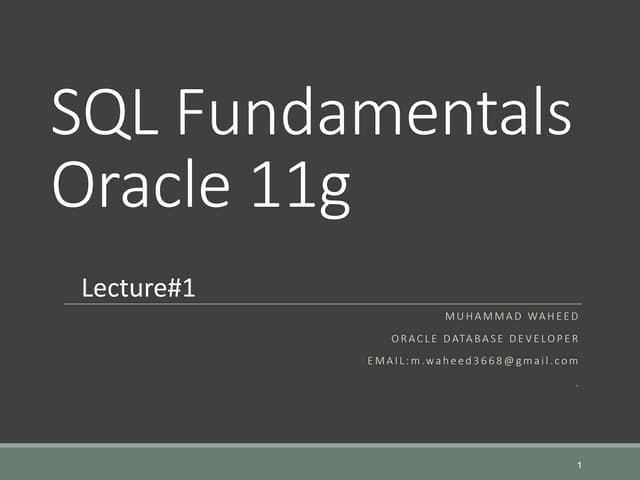 Sql Fundamentals Lecture 2 Ppt 1268