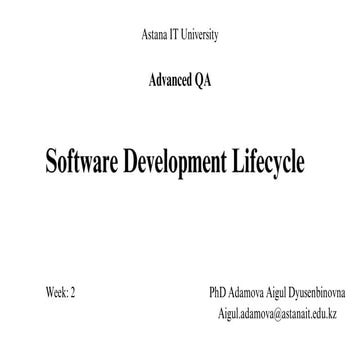 Software Development Lifecycle Presentation | PDF