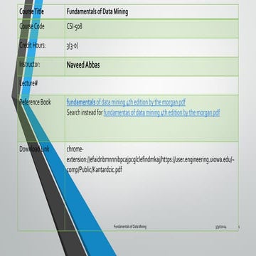 Fundamentals Of Data Mining In Object Oriented Programming Ppt 