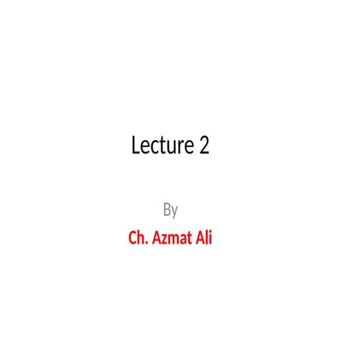 Material Science Lecture 2, Basic Introduction | PPT