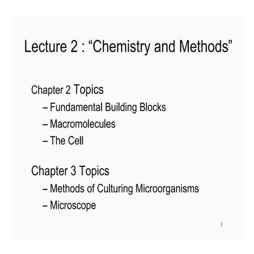 Lecture2.pdf Chemistry and Methods in Microbiology | PPT