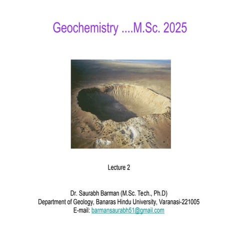 Lecture_2.ppt geochemistry lecture basic | PPT