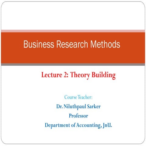 Research Methodology- Theory Building Lecture | PPT