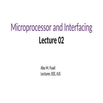 Lecture 2 for Arduino Microcontroller IUS | PPTX