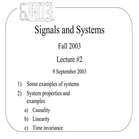 signals and systems slides from oppenheim book | PDF