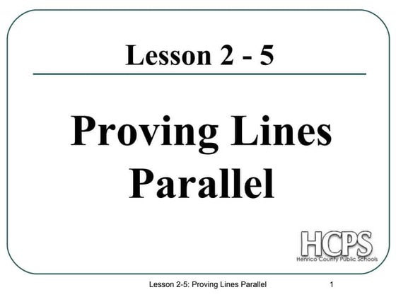 Parallelism and perpendicularity | PPTX