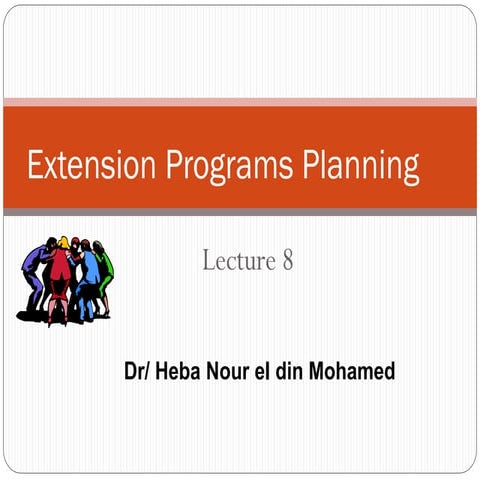 Extension Programs Planning | PDF