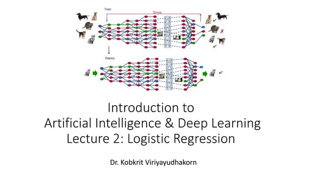 Lecture 2 Ai And Deep Learning Logistic Regression Theory Pptx Artificial Intelligence