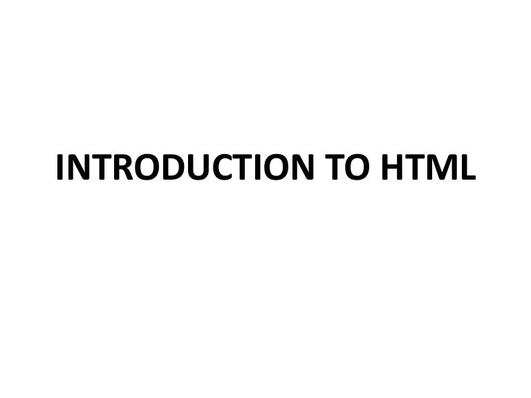 Lecture 2 introduction to html