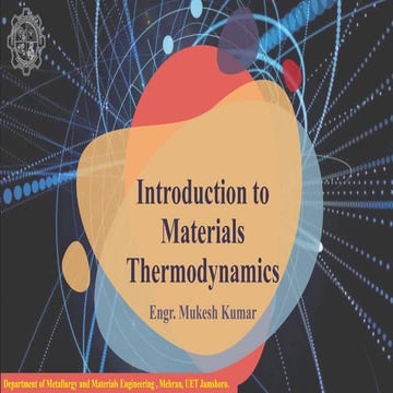 Lecture 2 introduction to thermodynamics | PPT