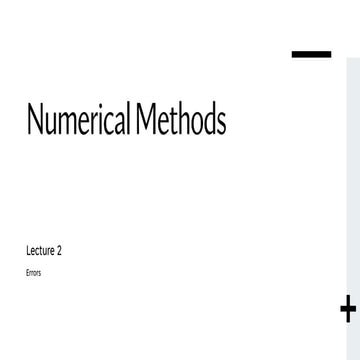 Lecture 2 Numerical Methods Ppt