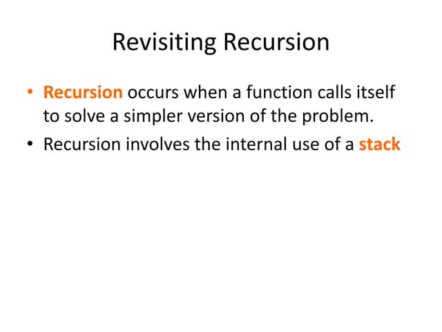 Data Structure Lecture 2 Recursion Stack Queuepdf