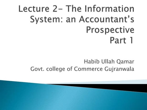 Finance and managerial accounting | PPT