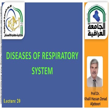 Lecture 20 diseases of respiratory system | PPT