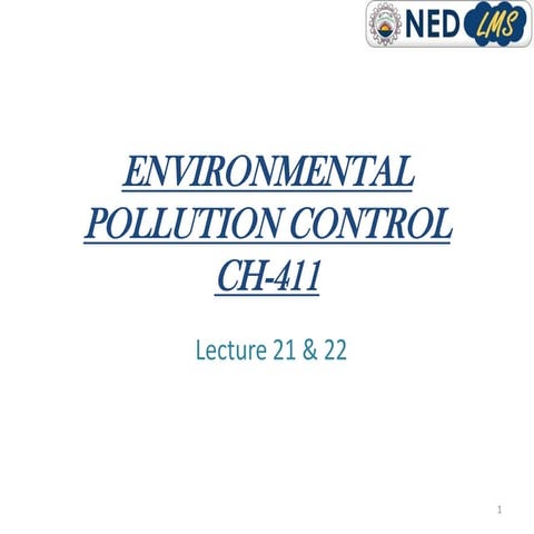 Environmental Pollution control (Tertiary treatment of water) | PPT