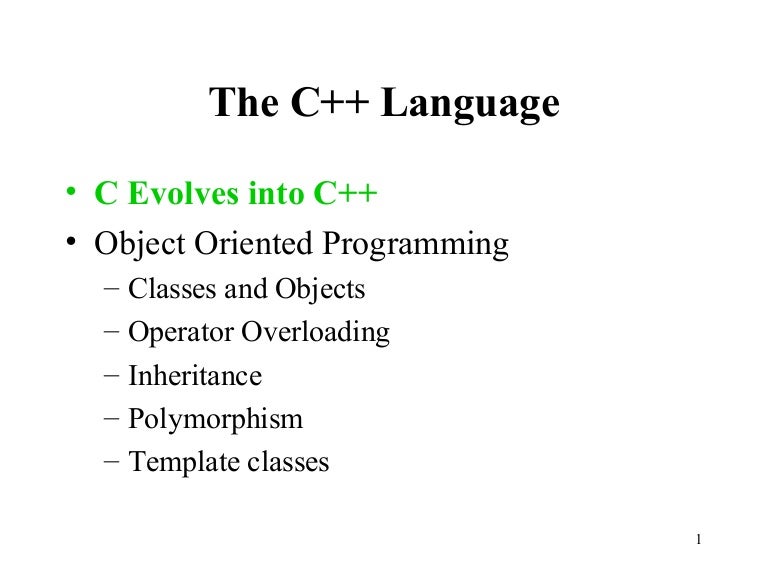 C++ Language
