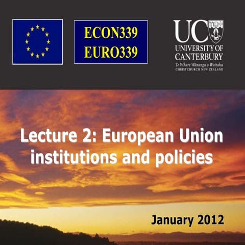 European Union institutions and policies | PPTX