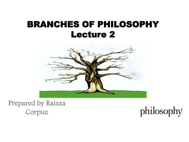Branches of philosophy report | PPTX