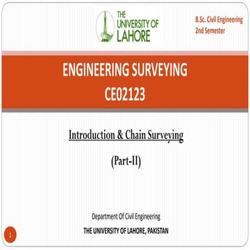 Lecture #2 & #3. Introduction and Chain Surveying (W23) PART-II.pdf