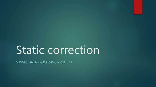 F-K Filtering for Seismic Data Processing | PPTX