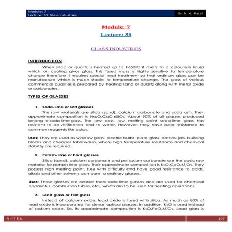 Glass manufacturing | PPTX