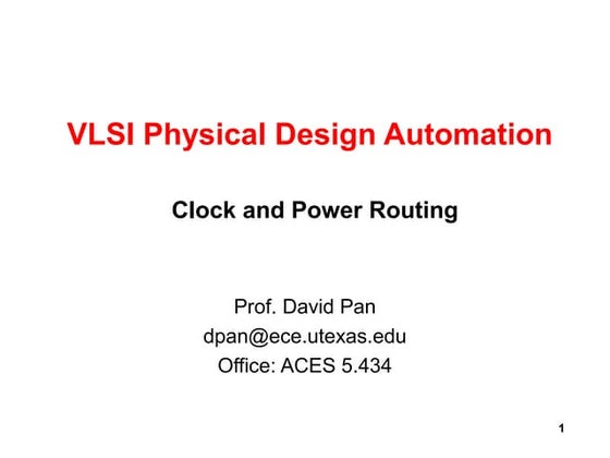 Vlsi physical design (Back End Process) | PPTX | Technology & Computing