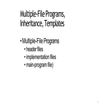 Lecture 24 multiple-fileprograming.pptx | Programming Languages | Computing