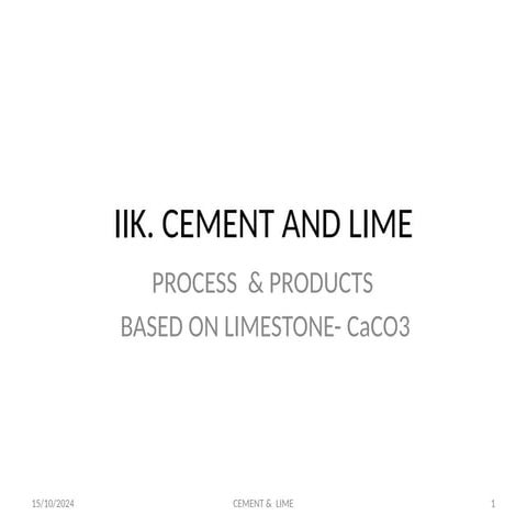 LECTURE 26-28 IIK. CEMENT AND LIME.pptx