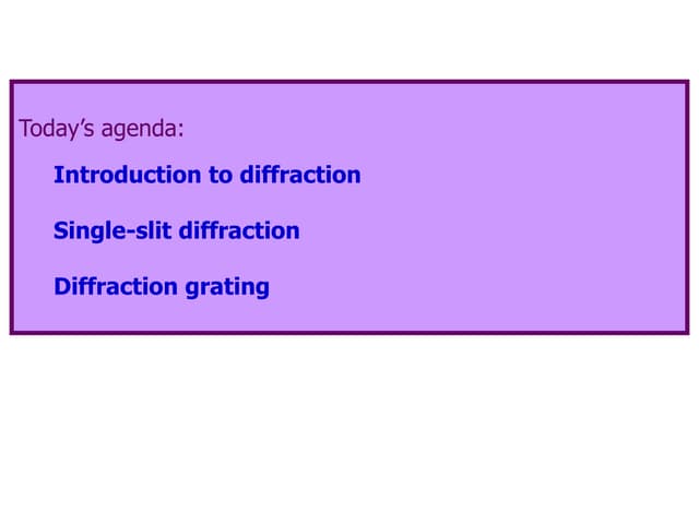 Physics Investigatory project on Diffraction | PDF