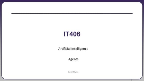 Agents in Artificial intelligence | PPTX | Artificial Intelligence ...