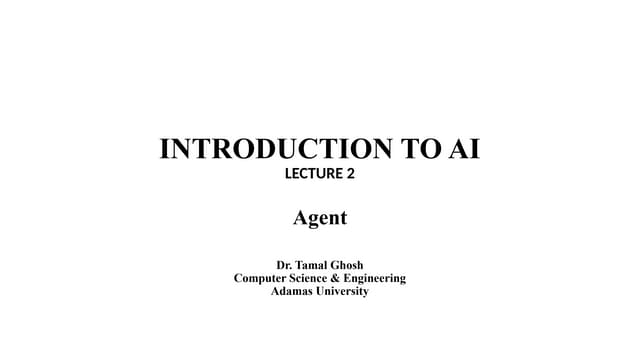 Agents in Artificial intelligence | PPTX | Artificial Intelligence ...
