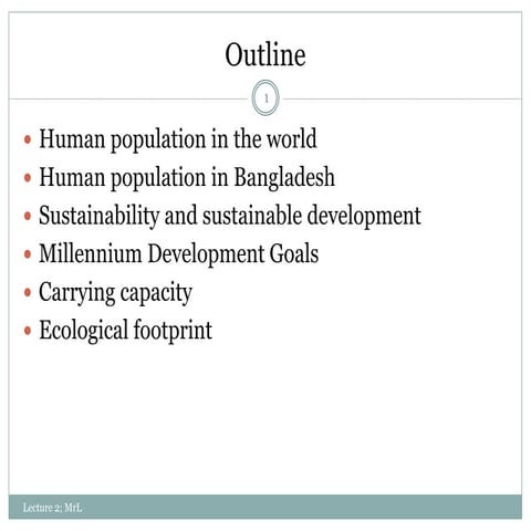 ENV 107 - Lecture 2 | PPTX | Environment | Science