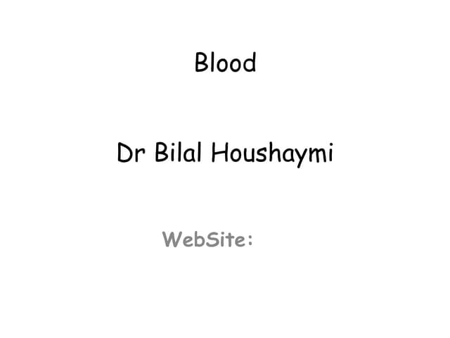 Histology: Blood | PPT | Blood Disorders | Diseases and Conditions