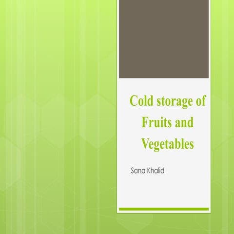 Technical Standard for Cold Storage | PDF