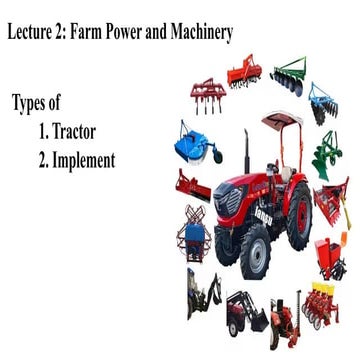 Tractor Farm Power and Machinery | PPTX