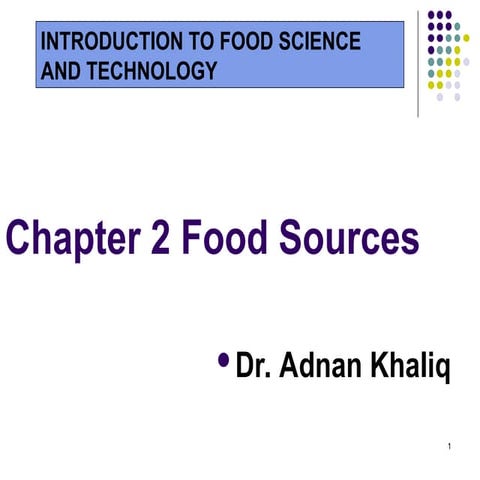 Food sources.ppt FST Different food availability | PPTX