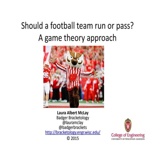 Should a football team run or pass? A linear programming approach to ...