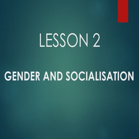 lecture 2 GENDER AND SOCIALISATION & GENDER INEQUALITY.ppt