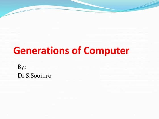 Evolution Of Computer Ppt