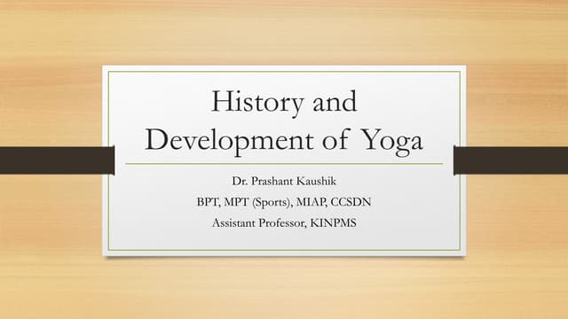 INTRODUCTION TO YOGA | PPTX