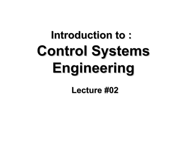 Chapter 1 basic components of control system | PPTX