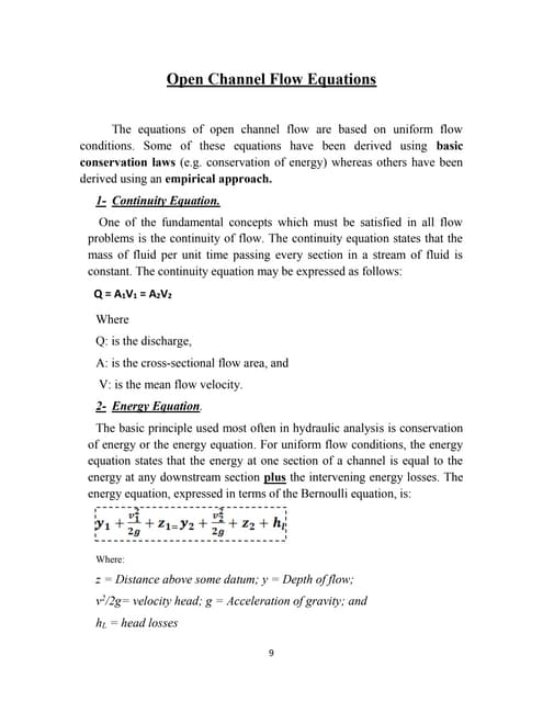 Open channel design | PDF