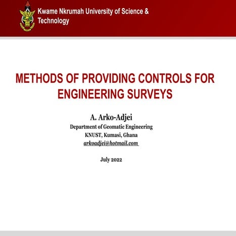 Lecture 2 Methods of Providing Control Networks for Engineering Projects II.pptx