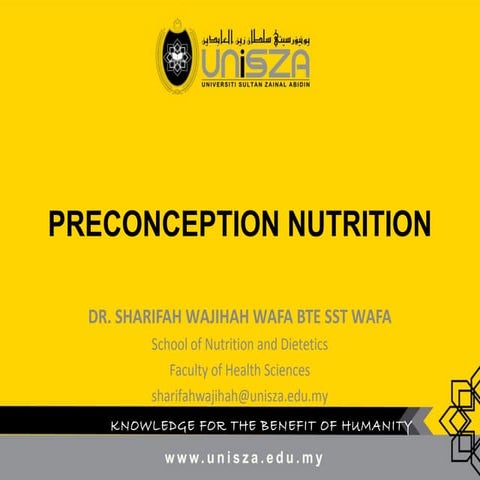 Preconception nutrition | PPT
