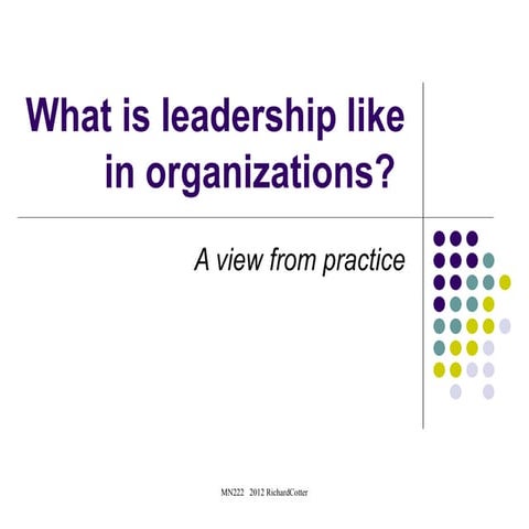Leadership in practice | PPT