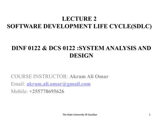 SDLC (Software development life Cycle) | PPTX | Operating Systems | Computer Software and ...