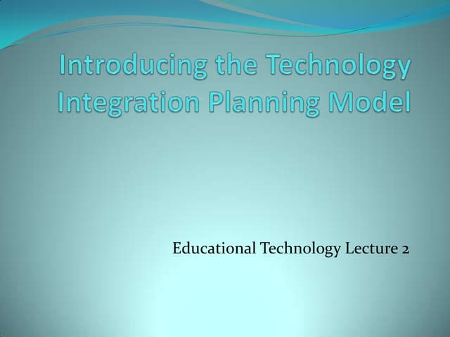 Technology integration flowchart | PPT