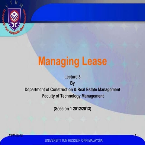 Managing Lease | PPTX